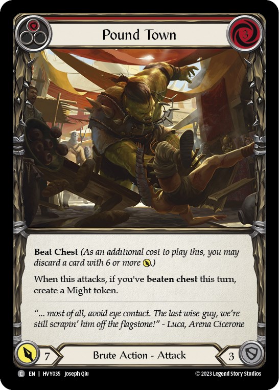 Pound Town (Red) - Heavy Hitters - Flesh and Blood TCG