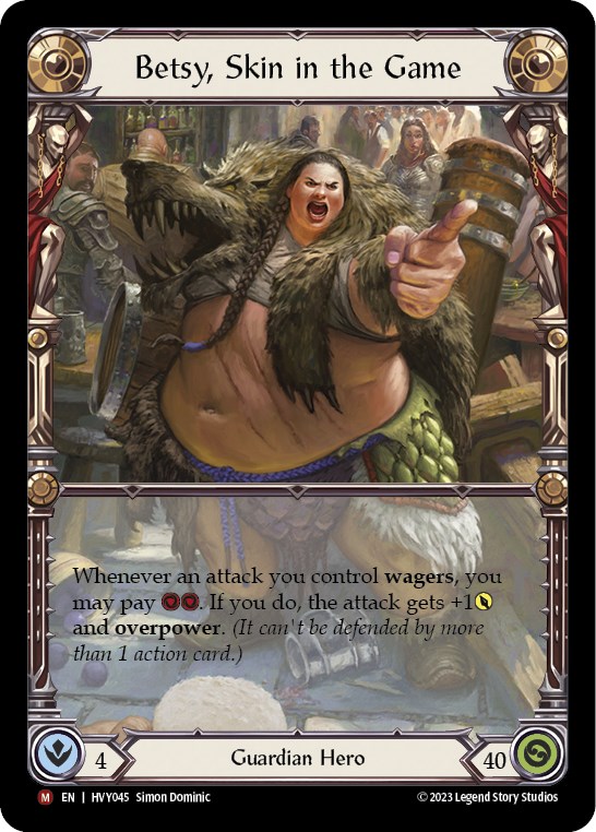 Betsy, Skin in the Game - Heavy Hitters - Flesh and Blood TCG