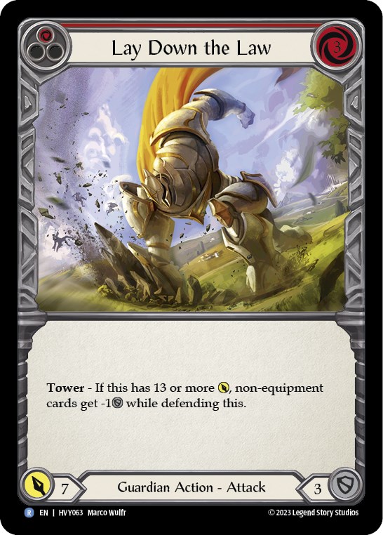 Lay Down the Law - Heavy Hitters - Flesh and Blood TCG