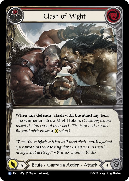 Clash of Might (Red) - Heavy Hitters - Flesh and Blood TCG