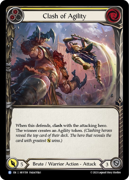 Clash of Agility (Yellow) - Heavy Hitters - Flesh and Blood TCG