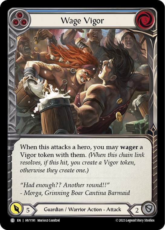 Wage Vigor (Blue) - Heavy Hitters - Flesh and Blood TCG