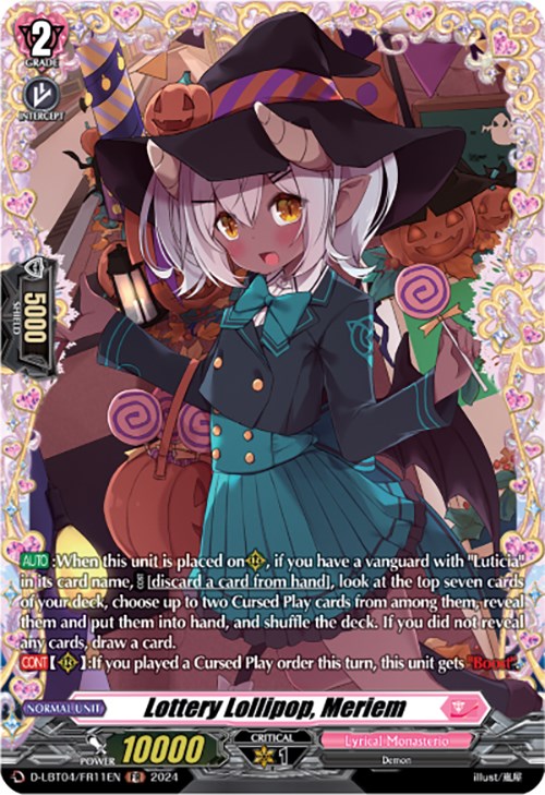 Lottery Lollipop, Meriem (FR) - D-LBT04: Lyrical Monasterio ~Trick or Trick!~ - Cardfight Vanguard