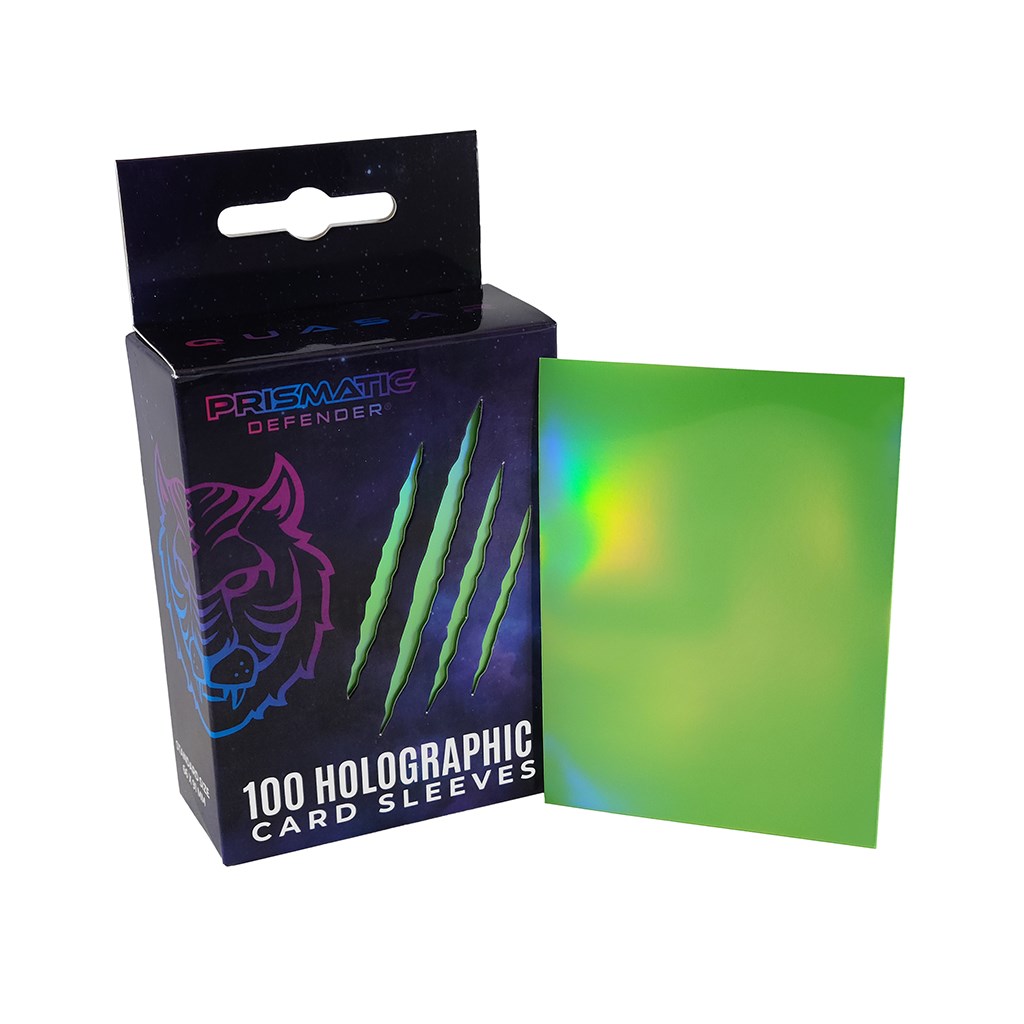Prismatic Defender Card Sleeves - Holographic Sleeves - Light Green ...