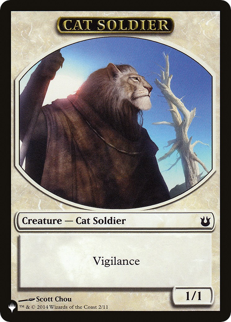 Cat Soldier // Warrior Double-Sided Token - The List Reprints - Magic ...