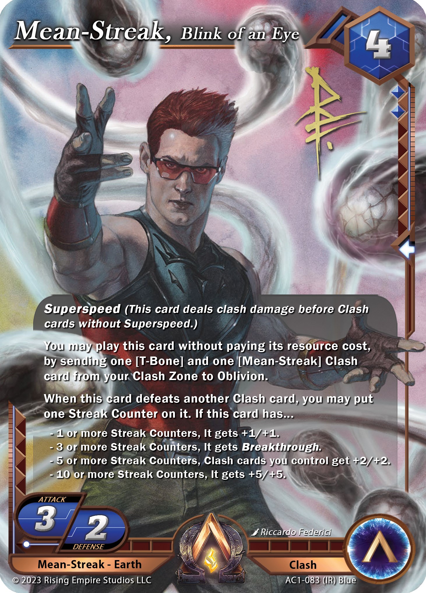 Mean-Streak, Blink of an Eye (Iconic Rare) - The Awakening - Alpha Clash