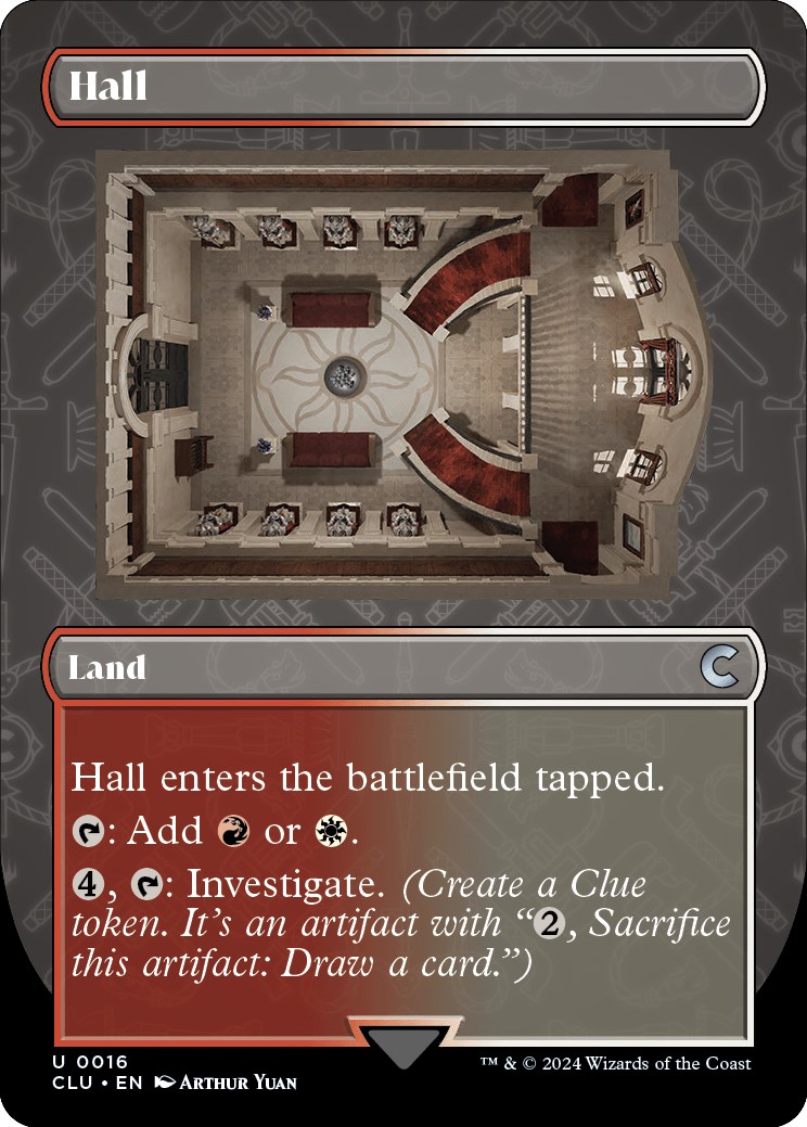 Hall (Borderless) - Ravnica: Clue Edition - Magic: The Gathering