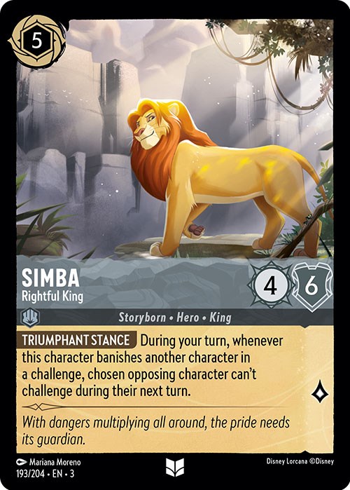 Simba - Rightful King - Into the Inklands - Disney Lorcana