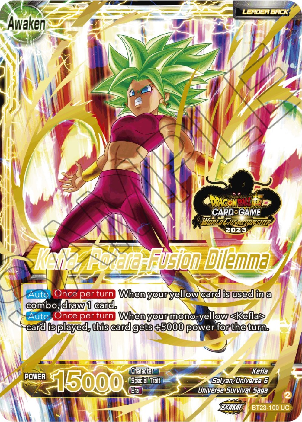 Kale & Caulifla // Kefla, Potara-Fusion Dilemma (2023 Worlds ZENKAI 06 ...