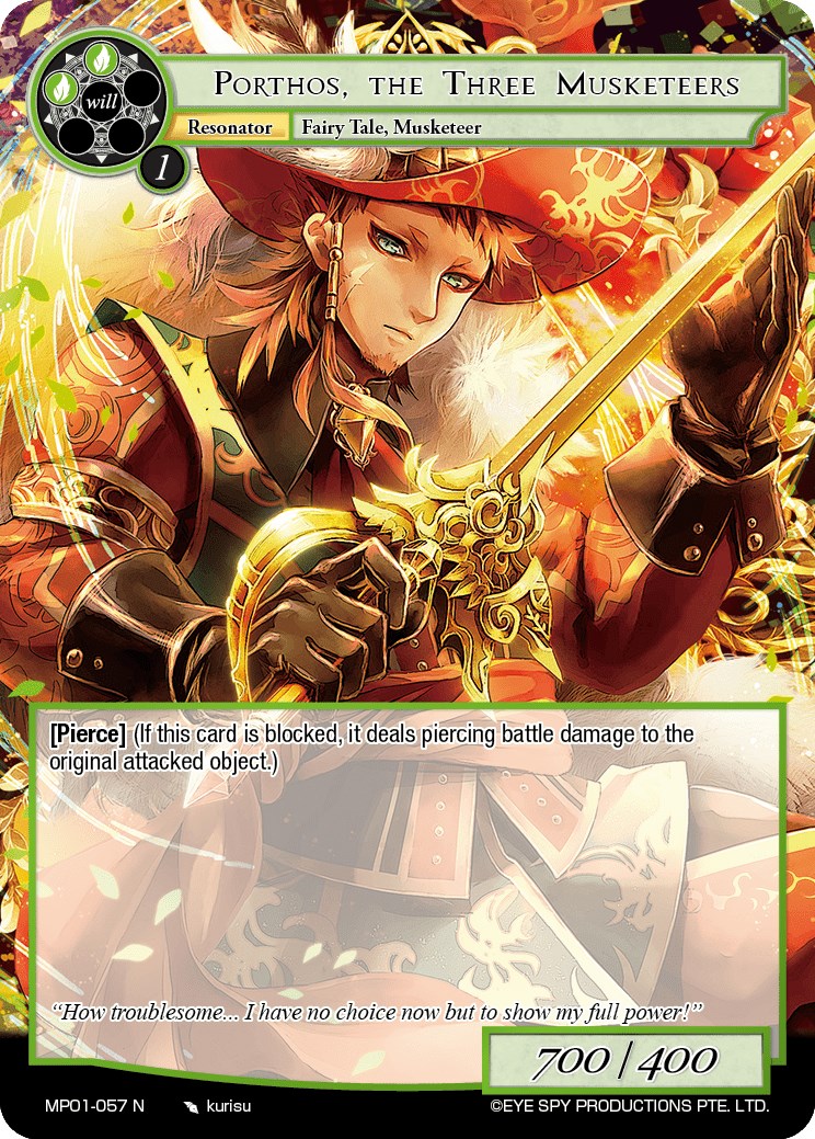 Porthos, the Three Musketeers - Masterpiece "Pilgrim-Memories" - Force of Will