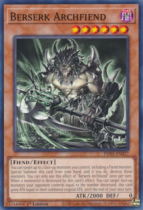 Berserk Archfiend - Phantom Nightmare - YuGiOh