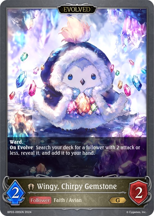 Wingy, Chirpy Gemstone (Evolved) - BP03: Flame of Laevateinn - Shadowverse