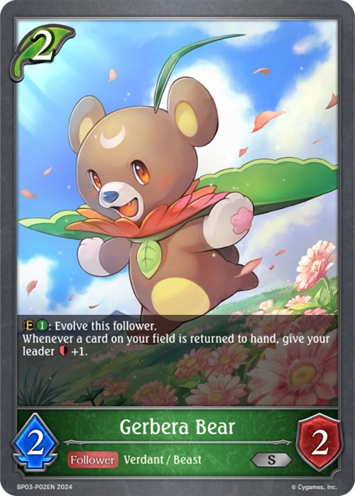 Gerbera Bear - P02EN (Foil) - BP03: Flame of Laevateinn - Shadowverse ...