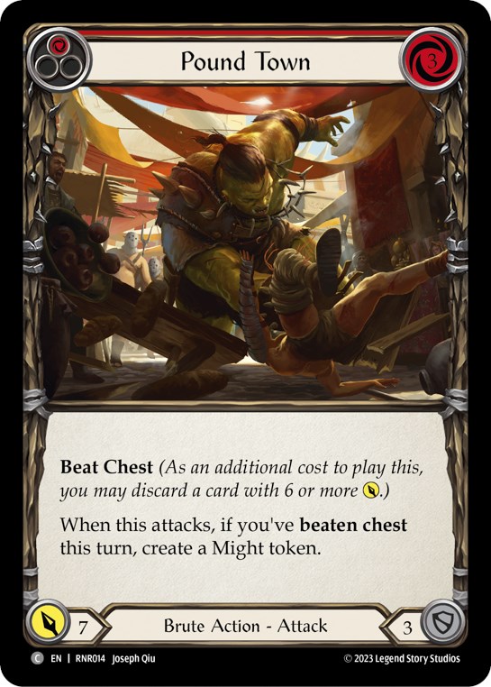 Pound Town (Red) - Blitz Deck: Heavy Hitters - Rhinar - Flesh and Blood TCG