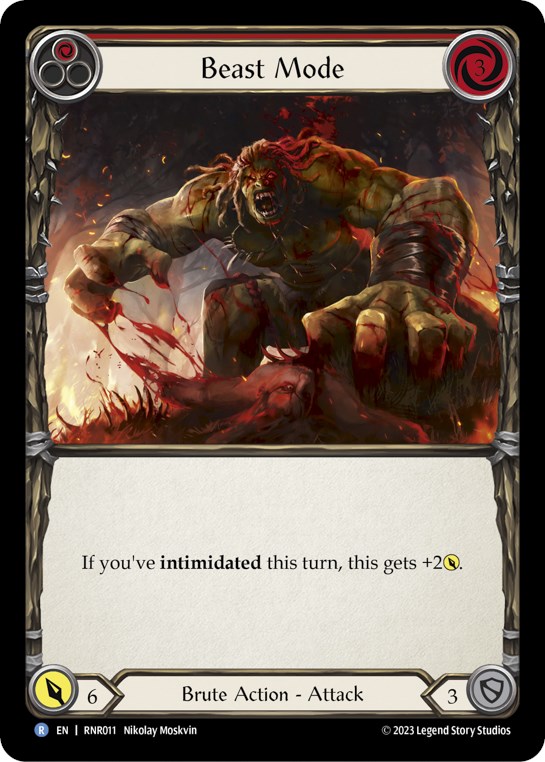 Beast Mode (Red) - Blitz Deck: Heavy Hitters - Rhinar - Flesh and Blood TCG