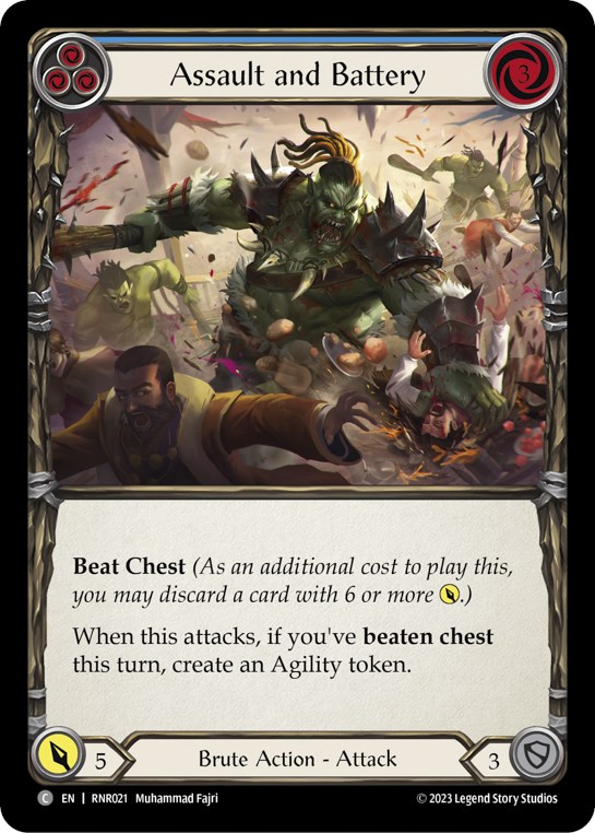 Assault and Battery (Blue) - Blitz Deck: Heavy Hitters - Rhinar - Flesh ...