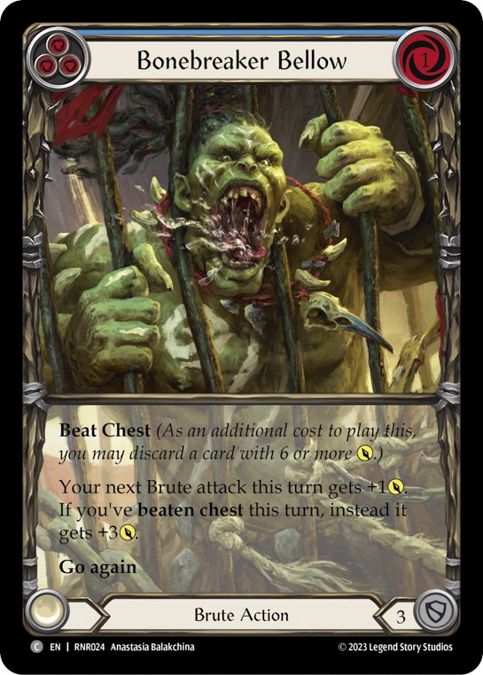 Bonebreaker Bellow (Blue) - Blitz Deck: Heavy Hitters - Rhinar - Flesh ...