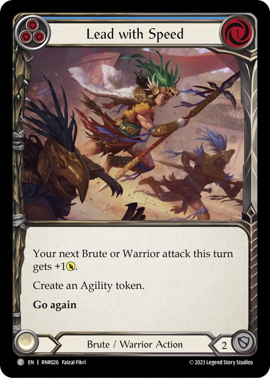 Lead with Speed (Blue) - Blitz Deck: Heavy Hitters - Rhinar - Flesh and ...