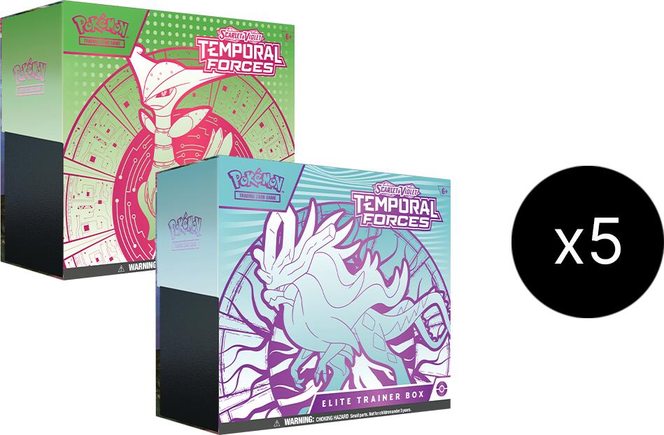 Temporal Forces Elite Trainer Box Case [Iron Leaves] - SV05: Temporal Forces - Pokemon