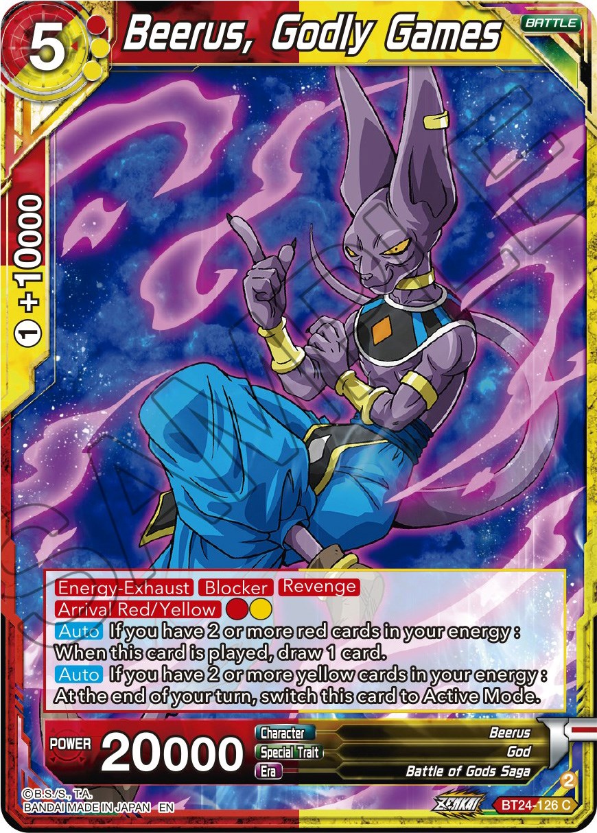 Beerus, Godly Games - Beyond Generations - Dragon Ball Super: Masters