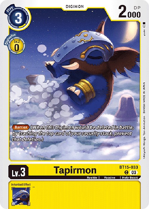 Tapirmon - Exceed Apocalypse - Digimon Card Game