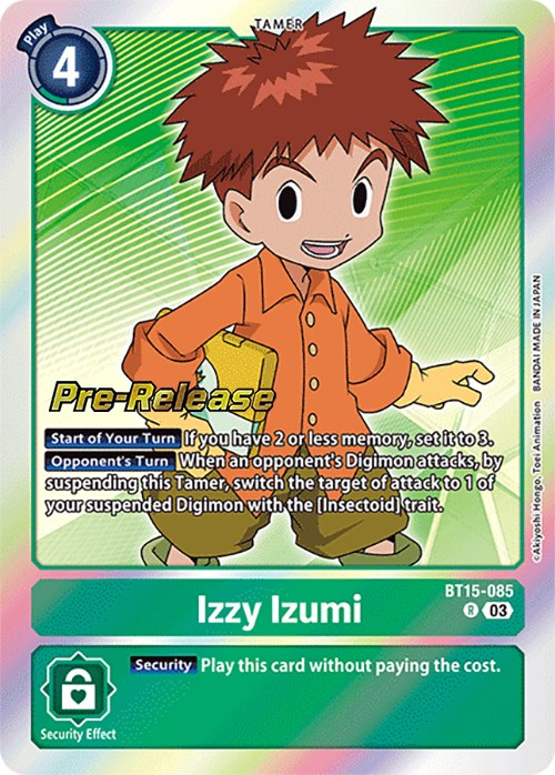 Izzy Izumi - Exceed Apocalypse Pre-Release Cards - Digimon Card Game
