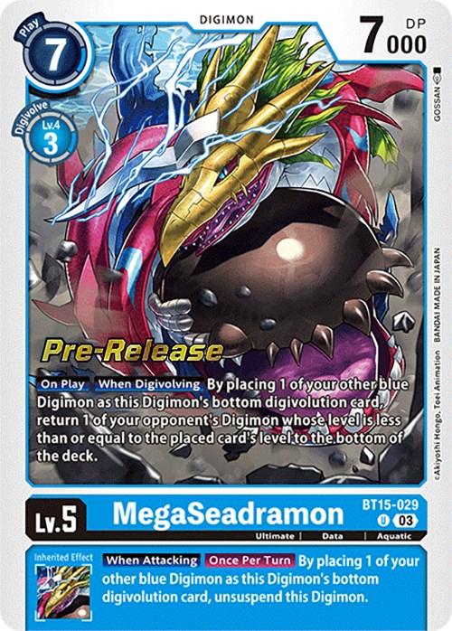 MegaSeadramon - Exceed Apocalypse Pre-Release Cards - Digimon Card Game