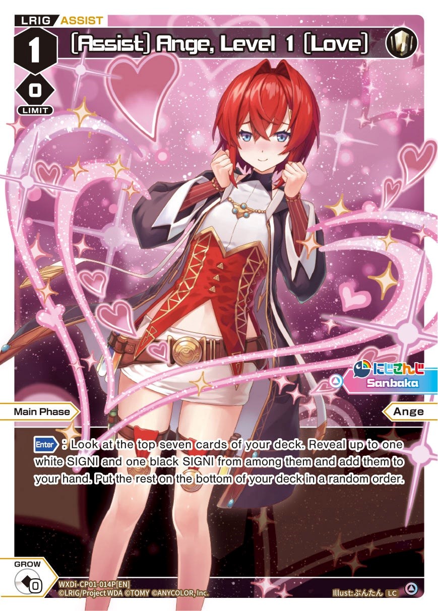 [Assist] Ange, Level 1 [Love] (Parallel Foil) - Collab Booster: Nijisanji Diva - WIXOSS
