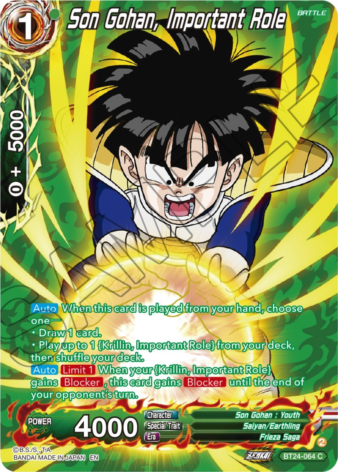 Son Gohan, Important Role (Collector Booster Silver) - Beyond ...