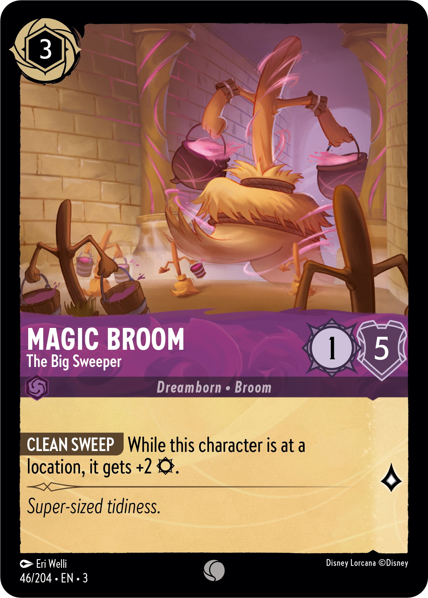 Magic Broom - The Big Sweeper - Into the Inklands - Disney Lorcana