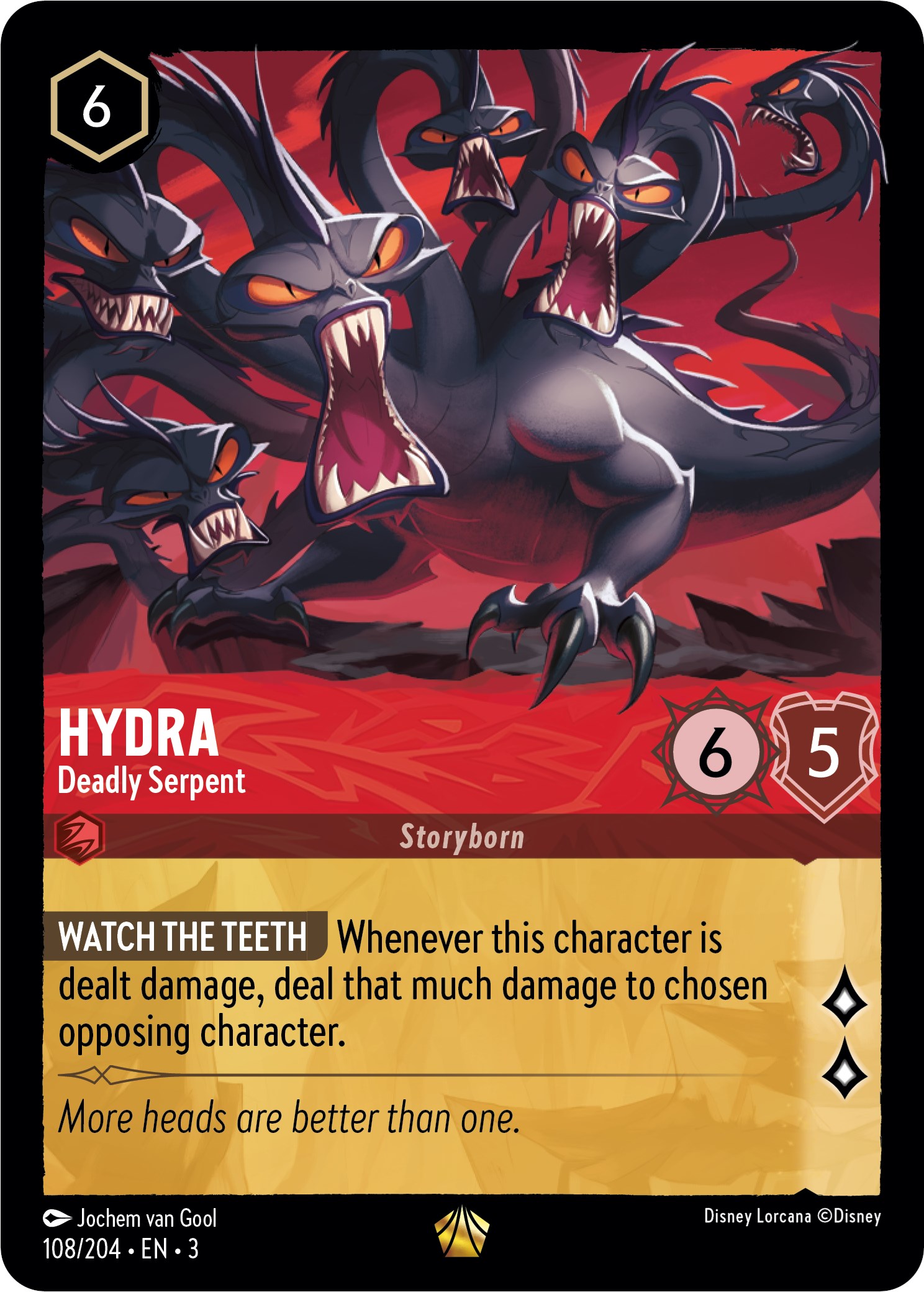 Hydra - Deadly Serpent - Into the Inklands - Disney Lorcana