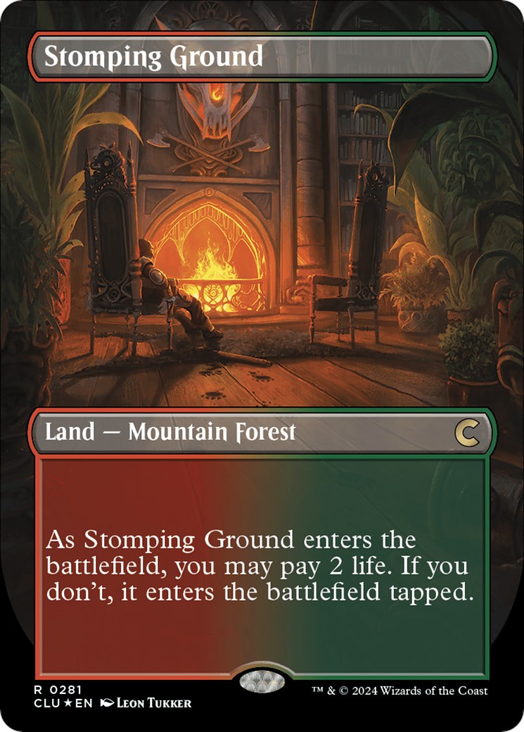 Stomping Ground (Borderless) - Ravnica: Clue Edition - Magic: The Gathering