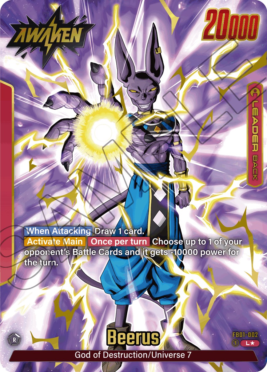 Beerus - FB01-002 (Alternate Art) - Awakened Pulse - Dragon Ball Super ...