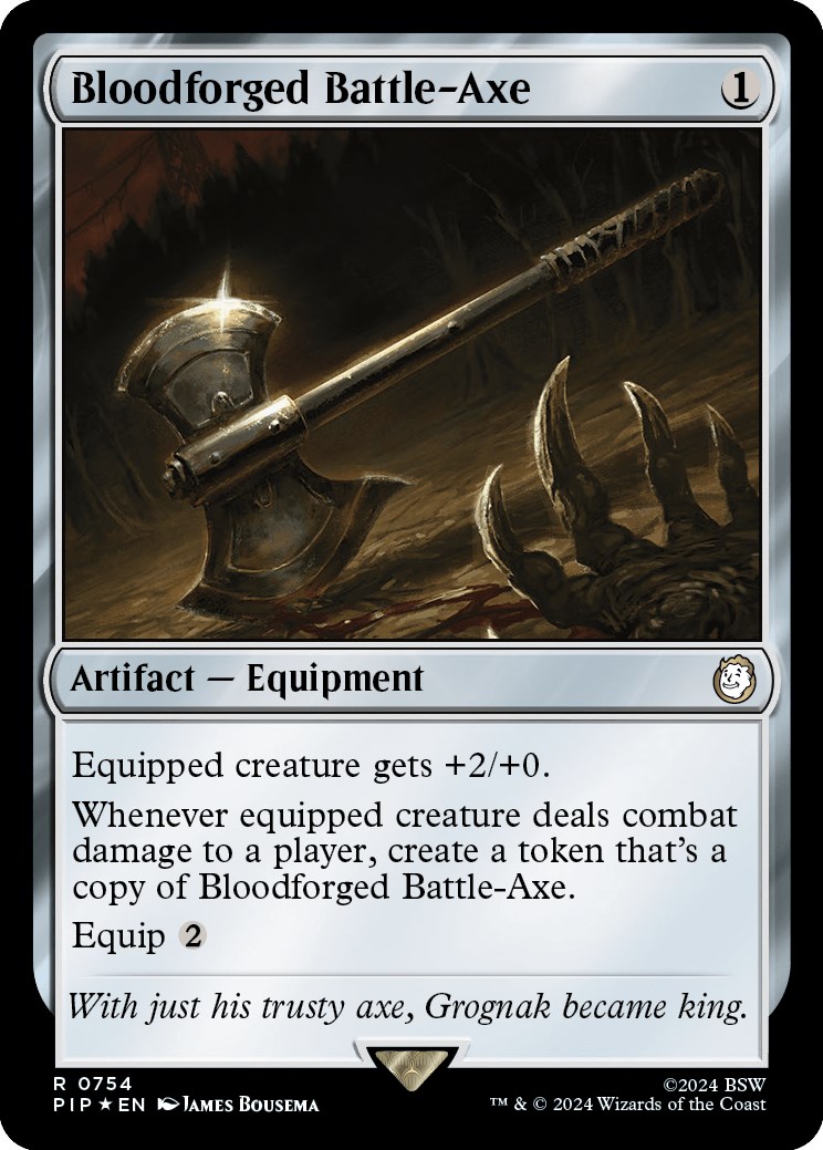 Bloodforged Battle-Axe (Surge Foil) - Universes Beyond: Fallout - Magic ...