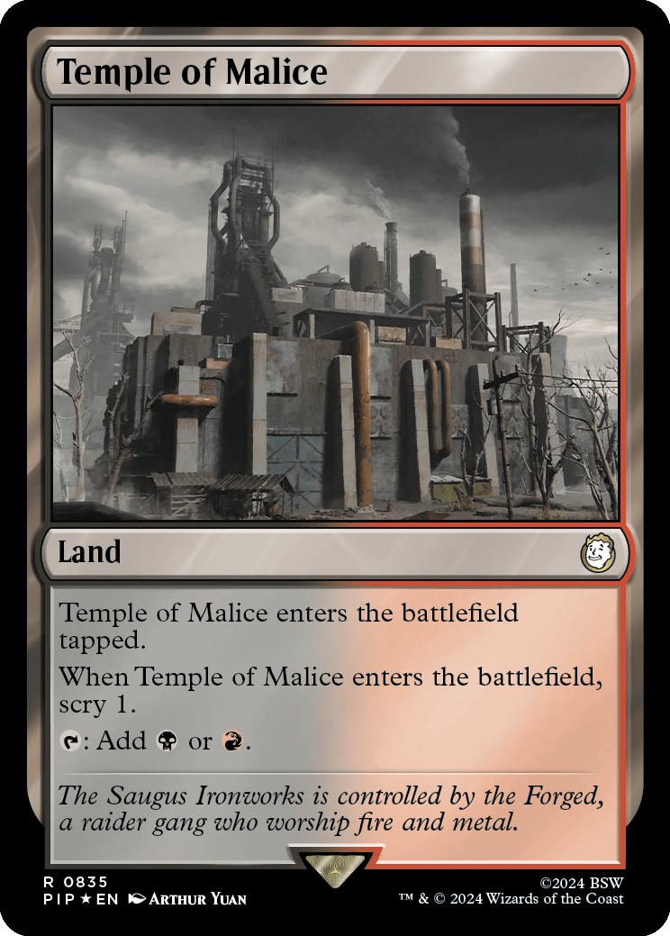 Temple of Malice (Surge Foil) - Universes Beyond: Fallout - Magic: The ...