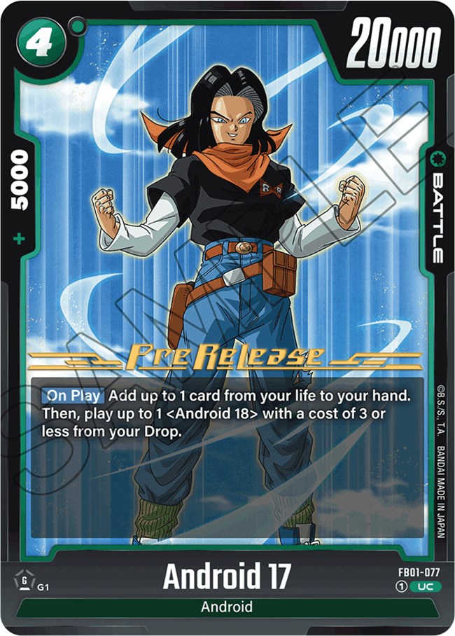 Android 17 - FB01-077 - Awakened Pulse Pre-Release Cards - Dragon Ball ...