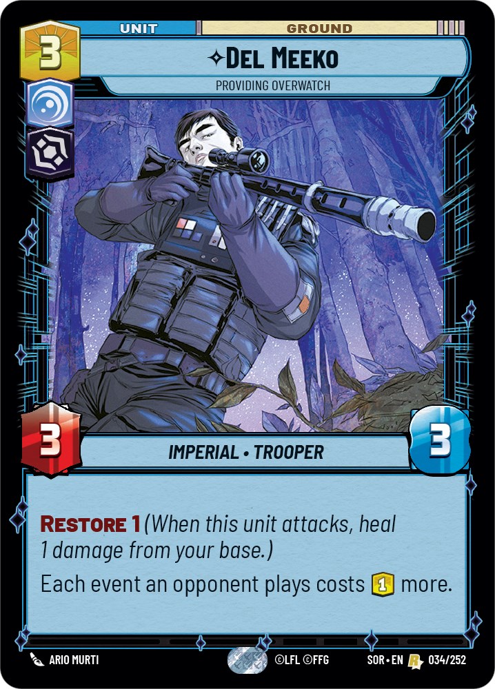Del Meeko - Providing Overwatch - Spark of Rebellion - Star Wars: Unlimited
