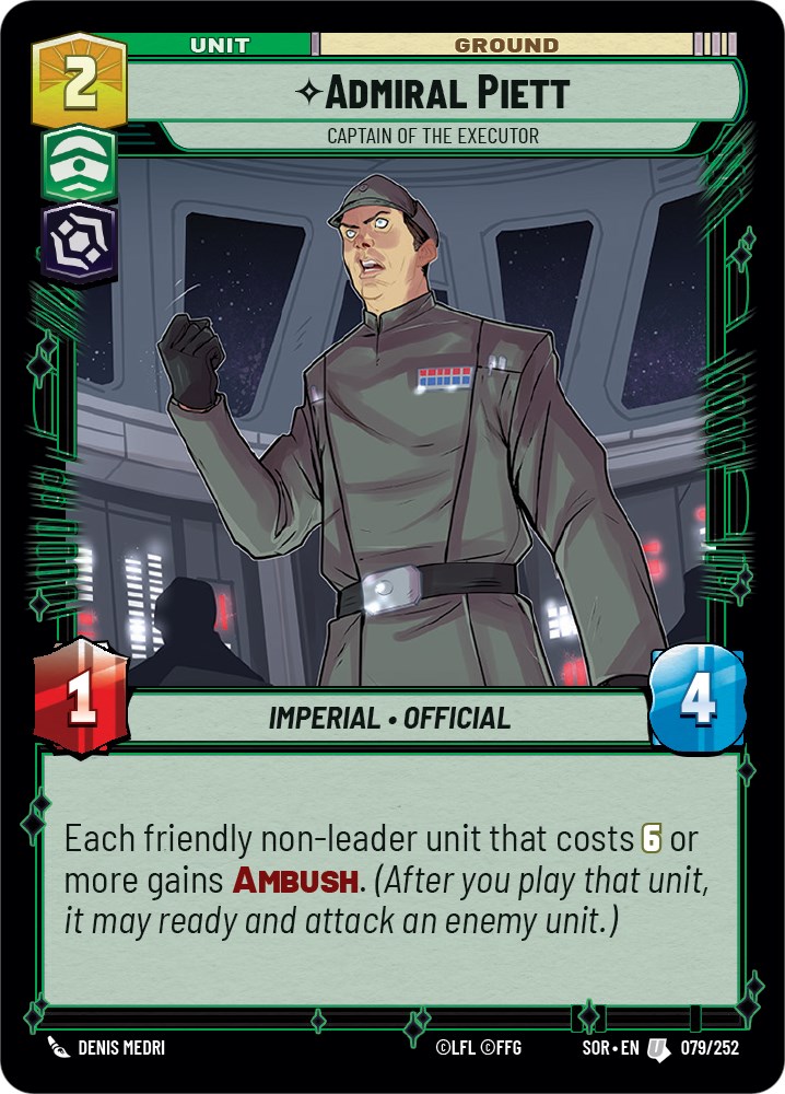 Admiral Piett - Captain of the Executor - Spark of Rebellion - Star ...