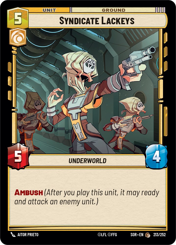 Syndicate Lackeys - Spark of Rebellion - Star Wars: Unlimited