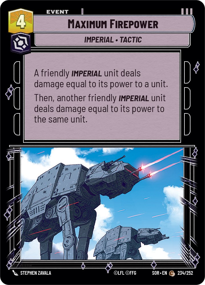 Maximum Firepower - Spark of Rebellion - Star Wars: Unlimited