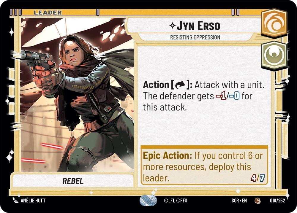 Jyn Erso - Resisting Oppression - Spark of Rebellion - Star Wars: Unlimited