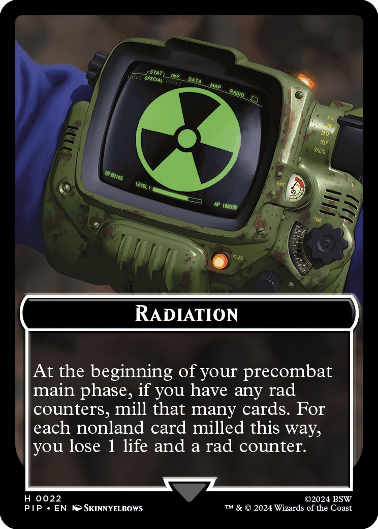 Radiation // Zombie Mutant Double-Sided Token - Universes Beyond ...