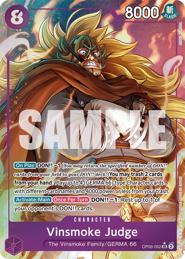 Vinsmoke Judge (Alternate Art) - Wings of the Captain - One Piece Card Game