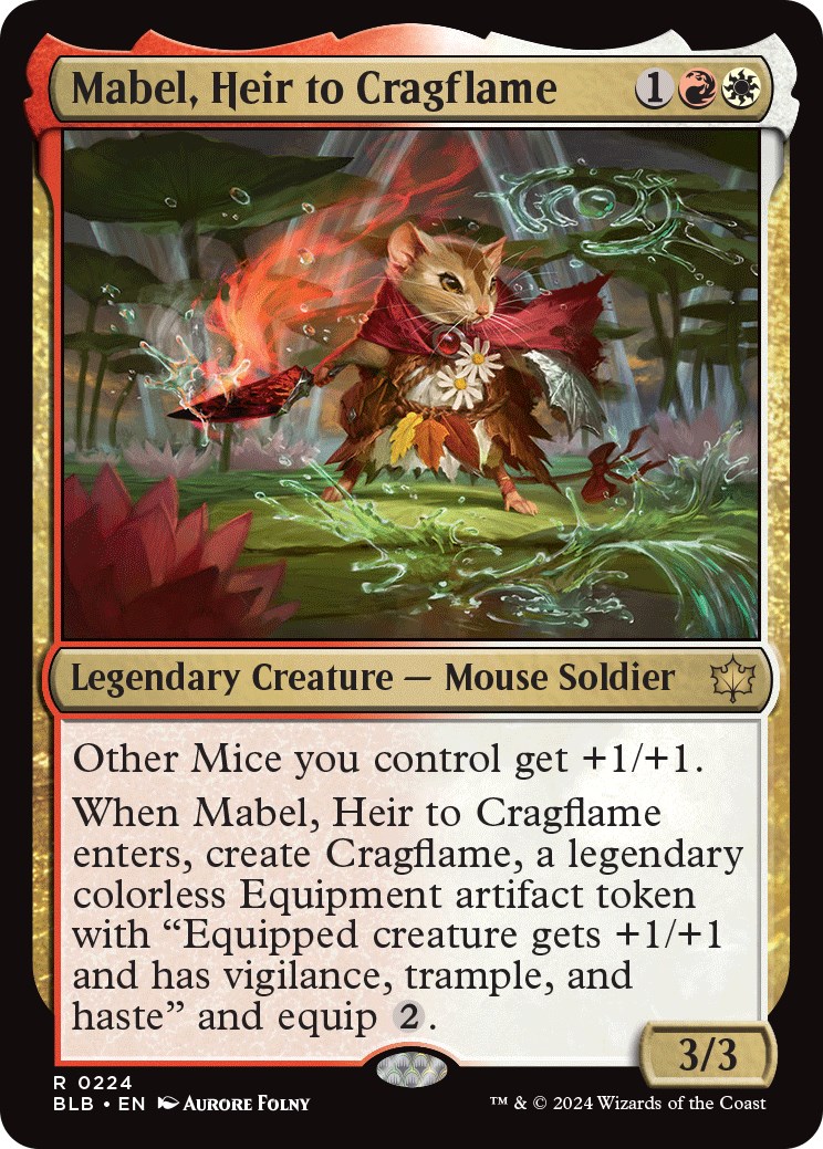Mabel, Heir to Cragflame - Bloomburrow - Magic: The Gathering