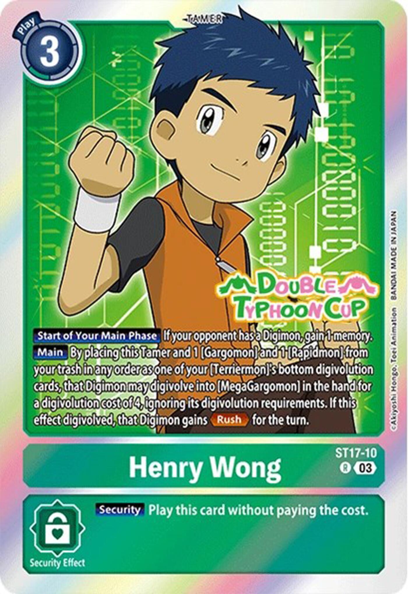 Henry Wong - Starter Deck 17: Double Typhoon Advanced Deck Set Pre ...