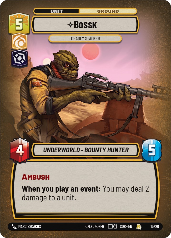 Bossk - Deadly Stalker - Spark of Rebellion: Weekly Play Promos - Star ...