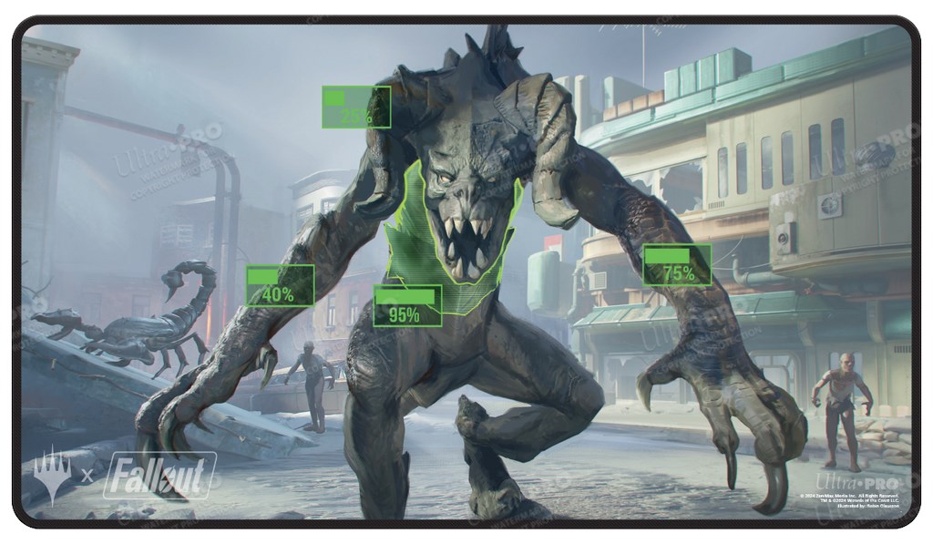 Fallout V.A.T.S. Black Stitched Standard Gaming Playmat for Magic: The ...