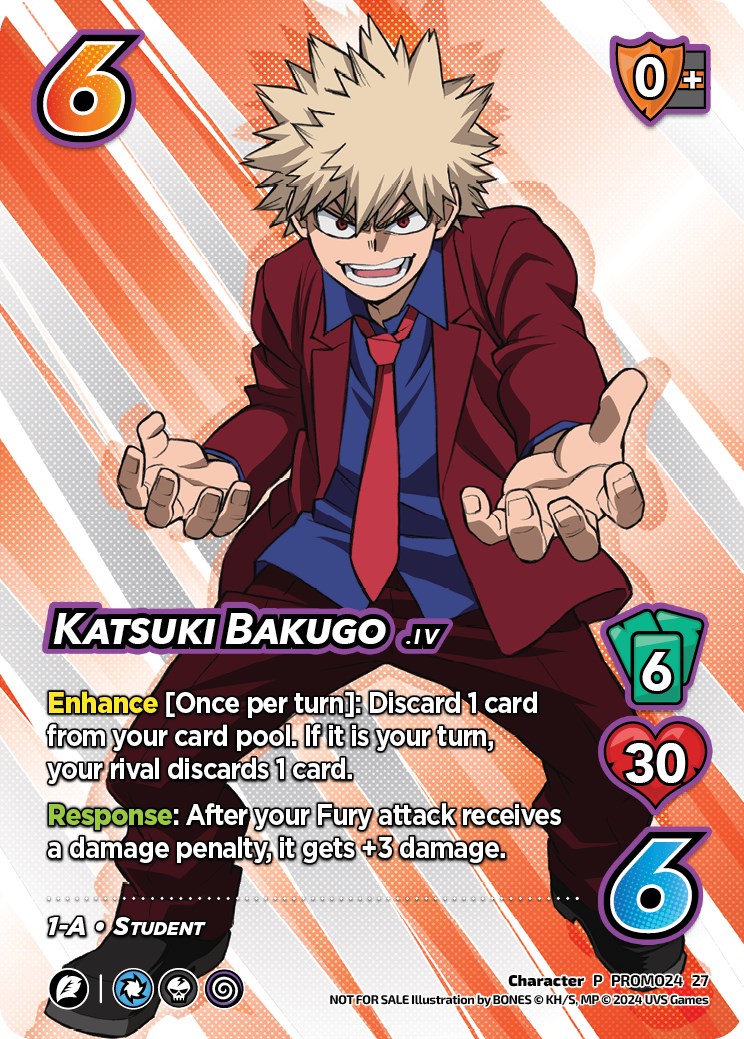 Katsuki Bakugo Season 1 Local Qualifier Promo Universus My Hero Academia Promo Cards