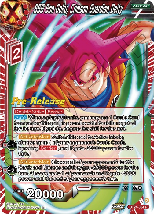 SSG Son Goku, Crimson Guardian Deity - Beyond Generations Pre-Release ...