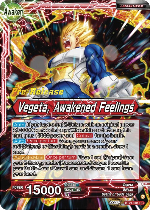 Vegeta // Vegeta, Awakened Feelings - Beyond Generations Pre-Release ...
